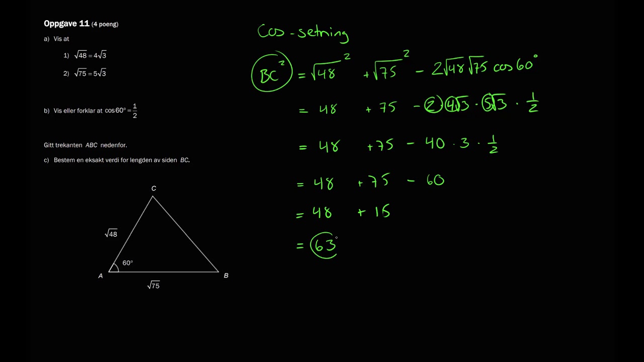 11c - Cosinussetning | UDL.no