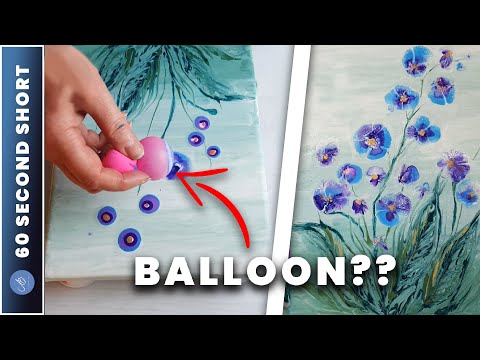 DELIGHTFUL Flowers - Learn How to Paint in Under 1 Minute | AB Creative #Shorts