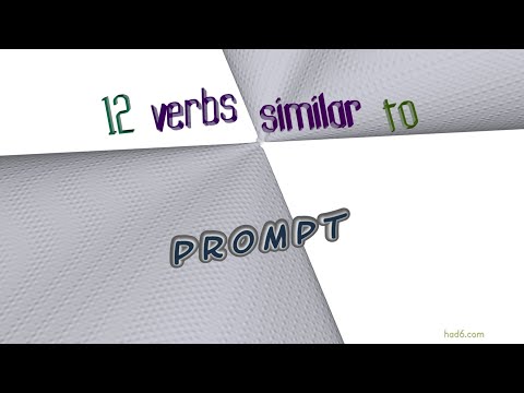 prompt - 17 verbs synonym of prompt (sentence examples)