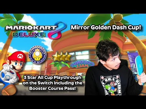 Mario Kart 8 Deluxe 3 Star All Cup Playthrough #85 - Mirror Golden Dash Cup Ft. Sonic Mii