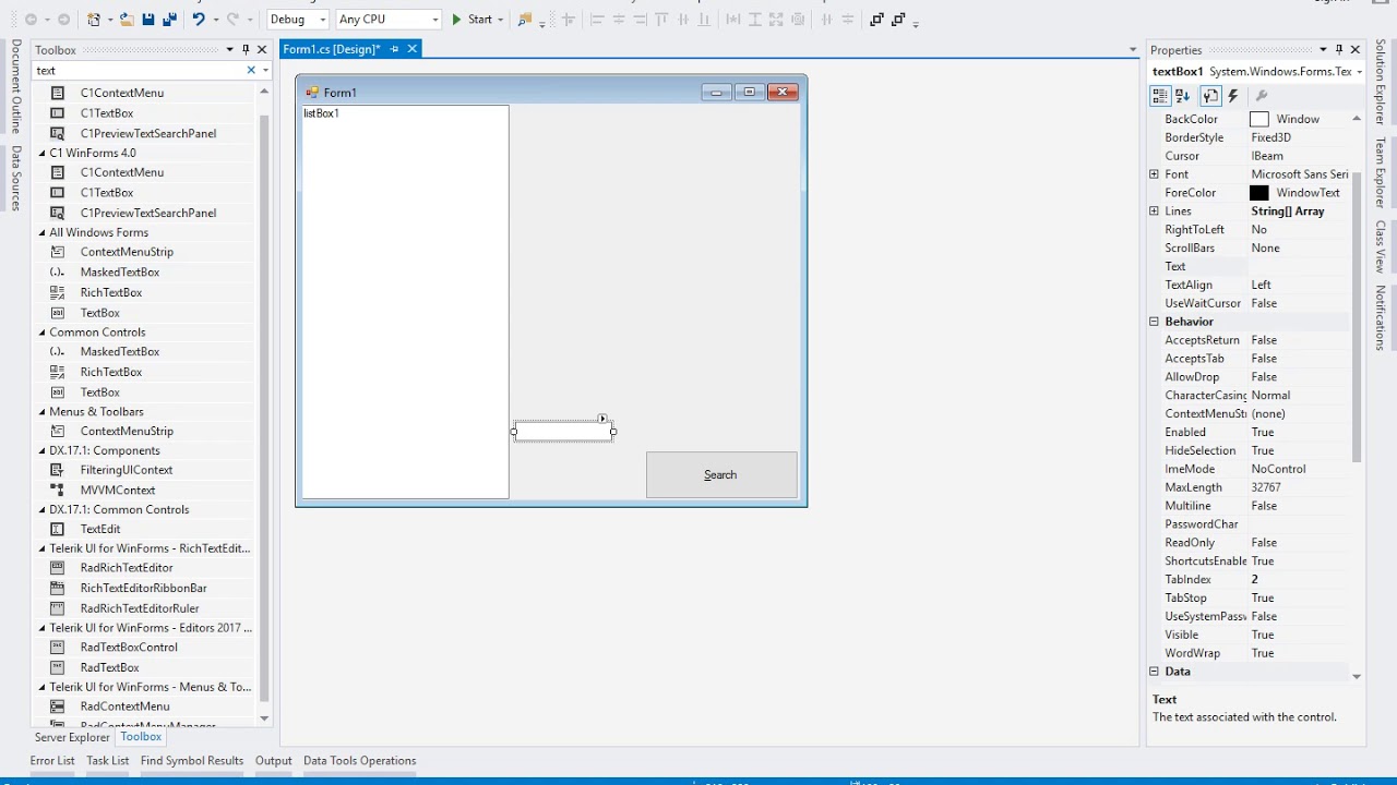 How To Search For An Item In ListBox with C#