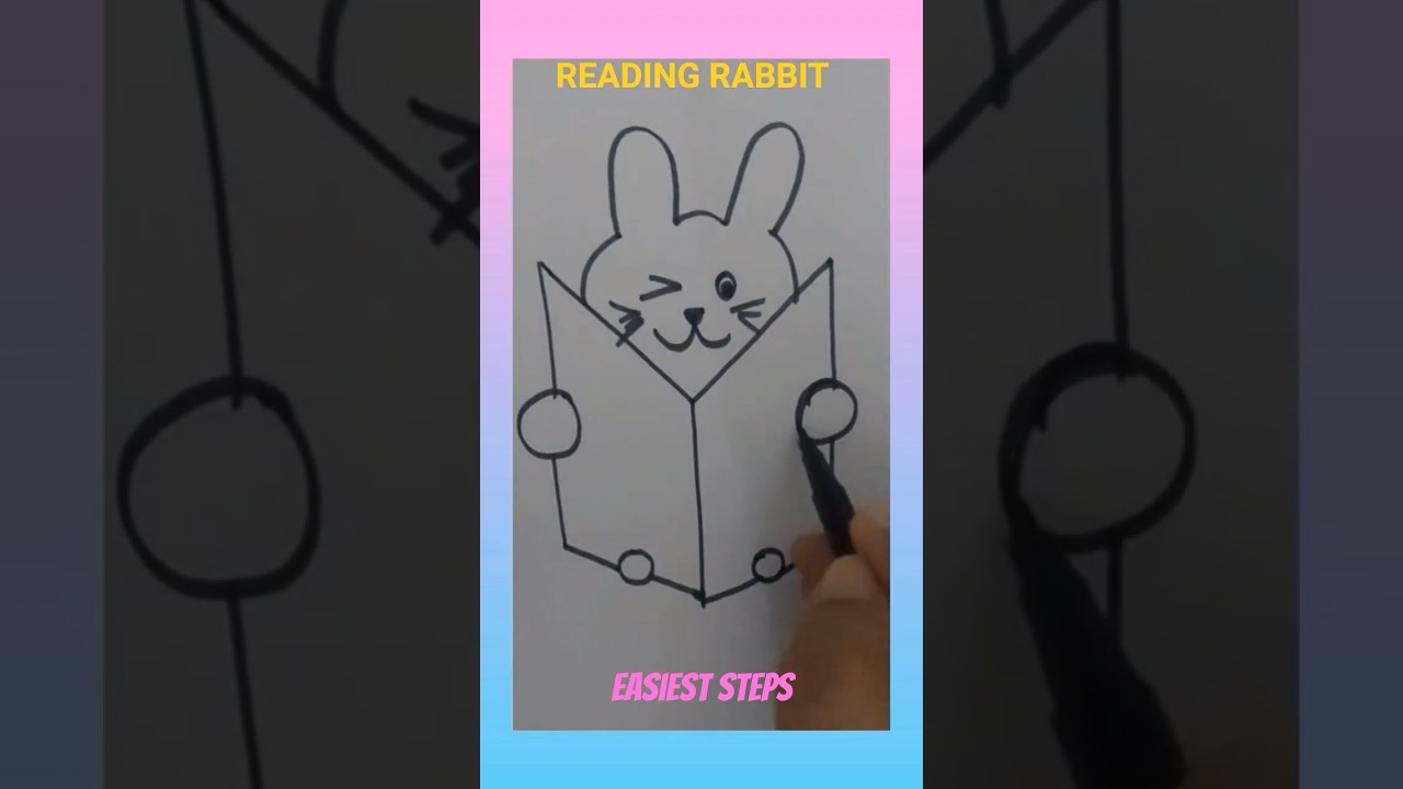 HOW TO DRAW A CUTE RABBIT WITH LETTER Y #bunny #rabbit #drawing #viralshort #shorts #youtubeshorts