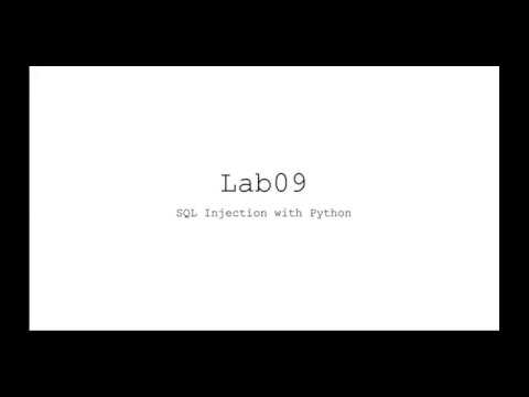 Lesson6 lab sql injection python default