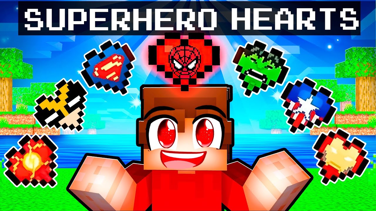 Techy has SUPERHERO Hearts in Minecraft!