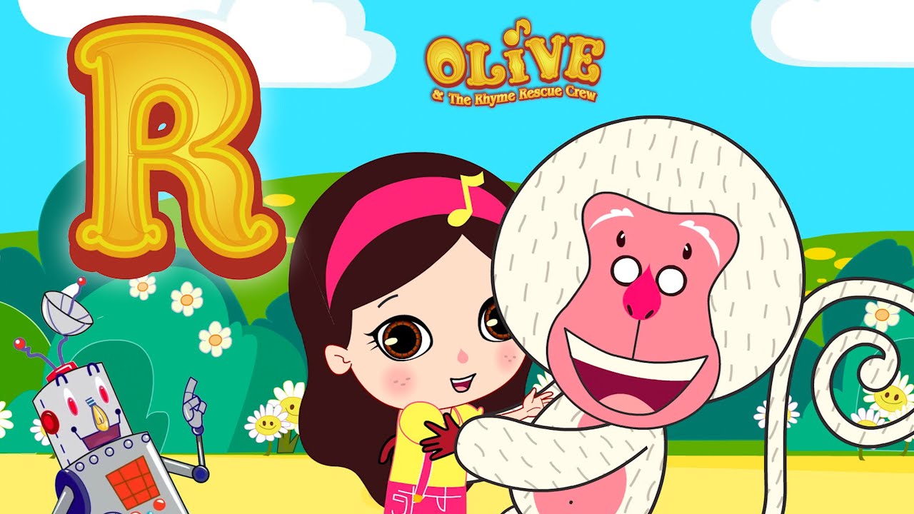 Robot Reads Letter R | Learn ABC for Kids | Olive and the Rhyme Rescue Crew