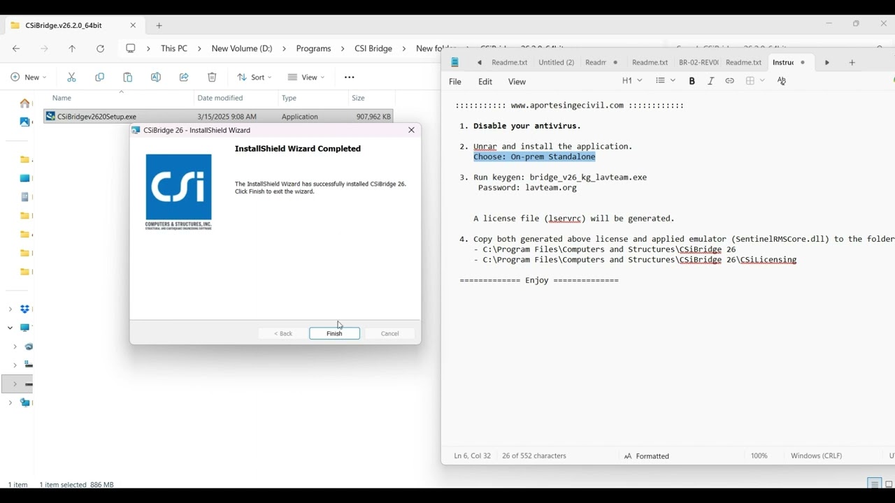 CSI BRIDGE V26.2.0 setup