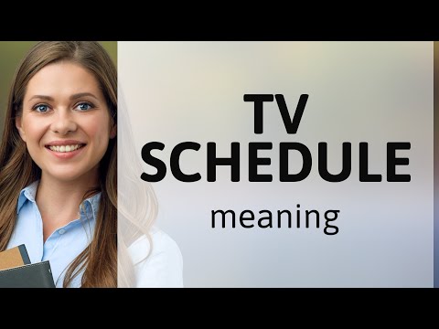 Understanding "TV Schedule" - Easy English Learning