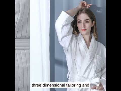 YRF-Custom Robes,100 Cotton Waffle Bath Robe,Custom Wraps,Shawl Style Bath Robes,China