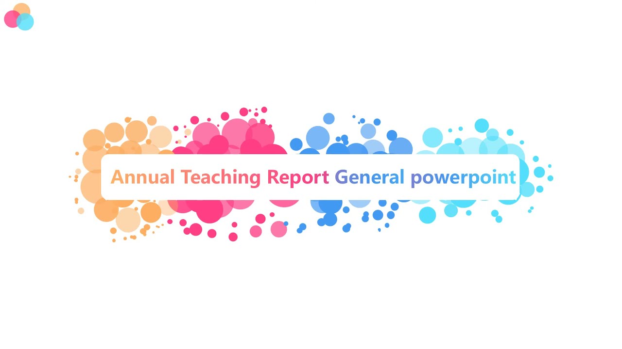 Tricolor Gradient Work Report PowerPoint Template