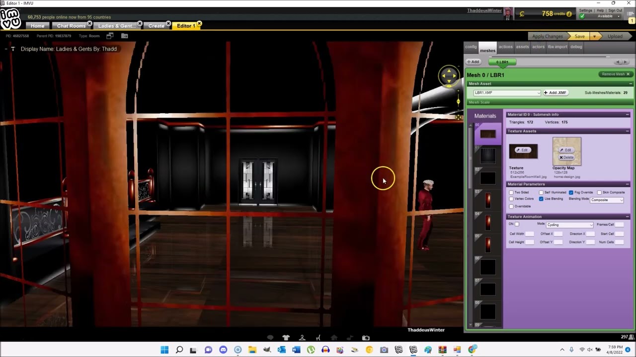 How to make shiny floor textures for your IMVU Rooms or Clubs
