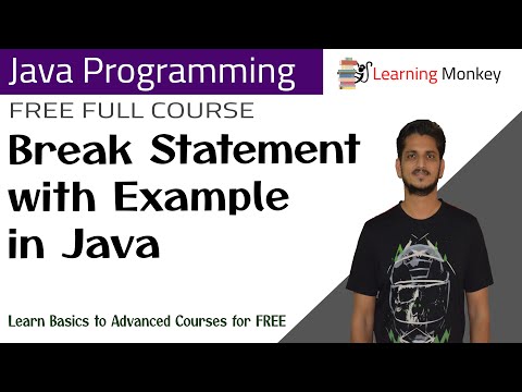 Break Statement with Example in Java || Lesson 29 || Java Programming || Learning Monkey ||