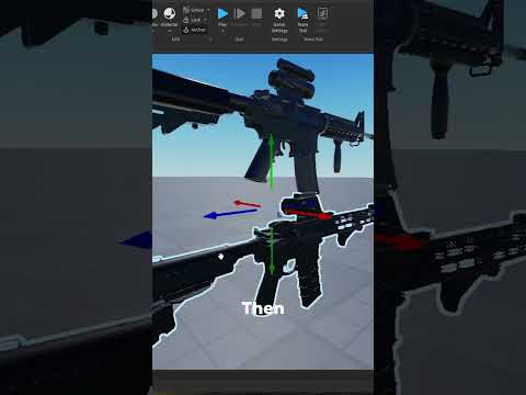 How to make a CUSTOM Gun in ROBLOX STUDIO! #fps #gamedev #roblox #gaming #robloxstudio #lua #shorts