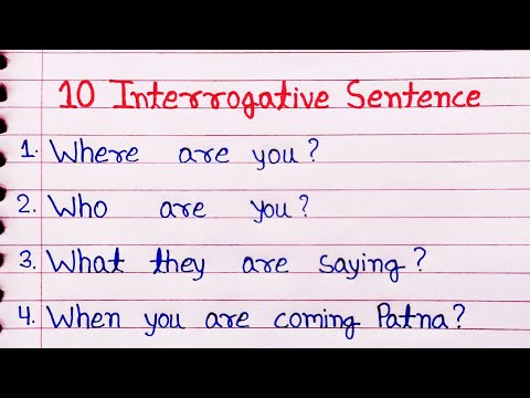 Example of Interrogative Sentences | 10 interrogative sentence class 6 | English Grammar tence