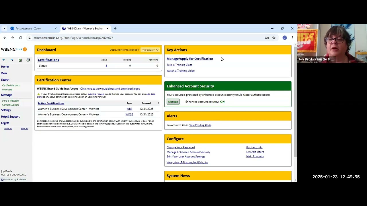 WBENC Link - Navigating the System