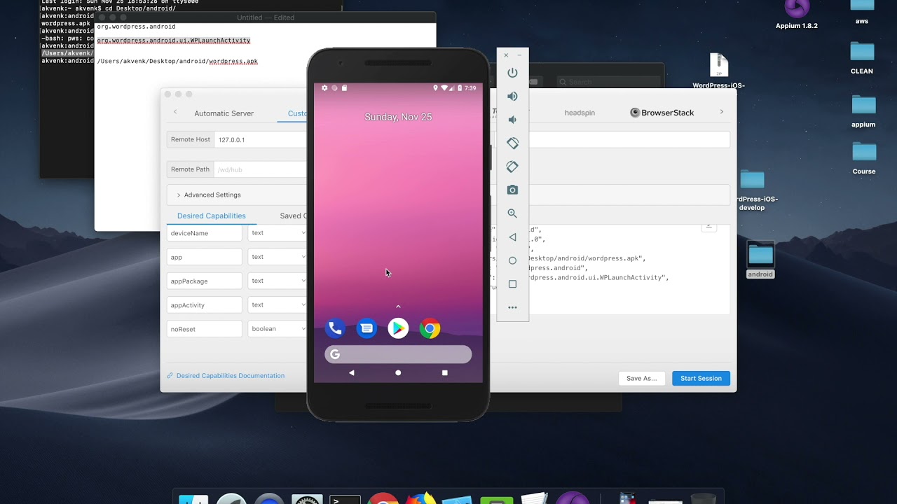Appium Python Tutorial: Android Desired Capabilities #23