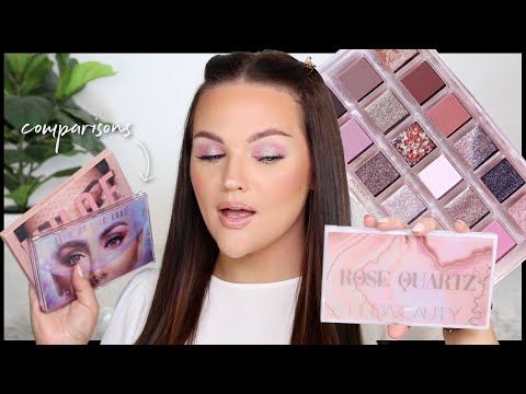 HUDA BEAUTY ROSE QUARTZ EYESHADOW PALETTE REVIEW