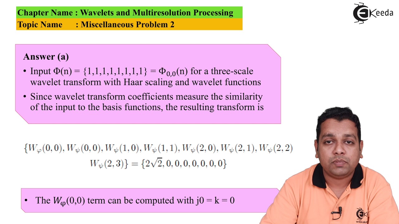 Wavelets and Multiresolution Processing  Miscellaneous Problem 2 - Image Processing
