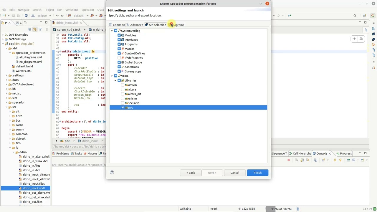 How to use Specador Documentation Generator in DVT Eclipse IDE