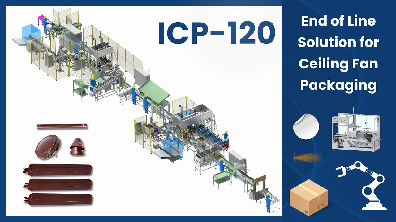 End-of-Line Packaging Automation for Ceiling Fans | Case Packing Solution | 8484922042