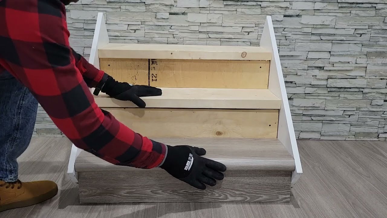 Easy way to install vinyl stair nosing on your stairs. You can do it.