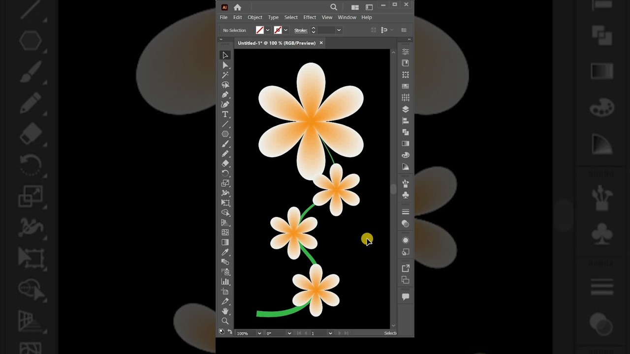 Simple Floral Design in Adobe Illustrator cc #illustrator #vector #art