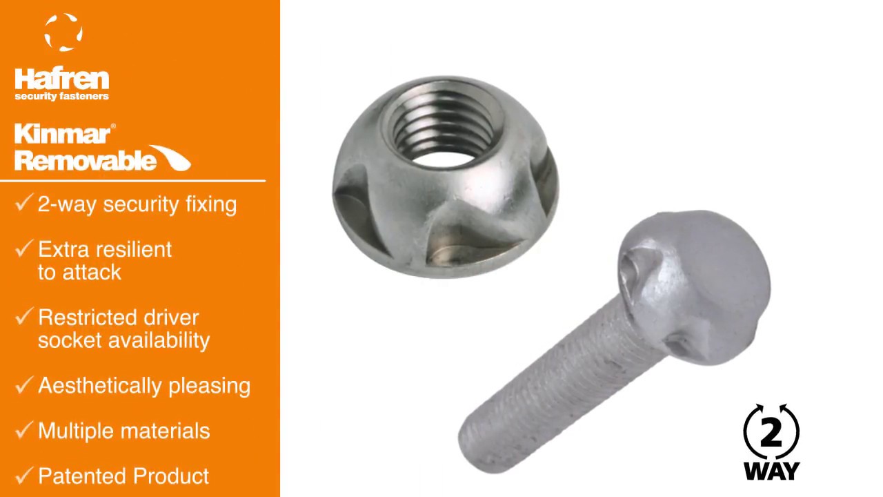Hafren - Kinmar® Removable Nut / Bolts
