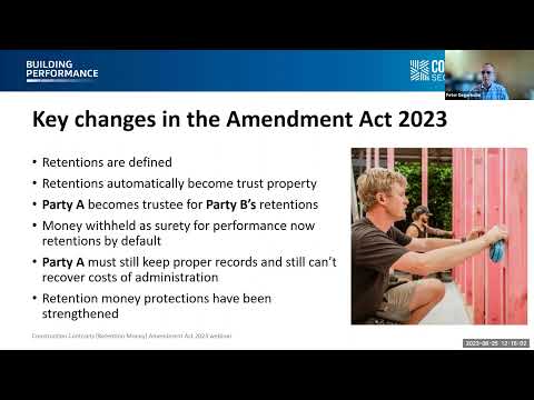 Accord live webinar - Construction Contracts (Retention Money), what this means for the sector.