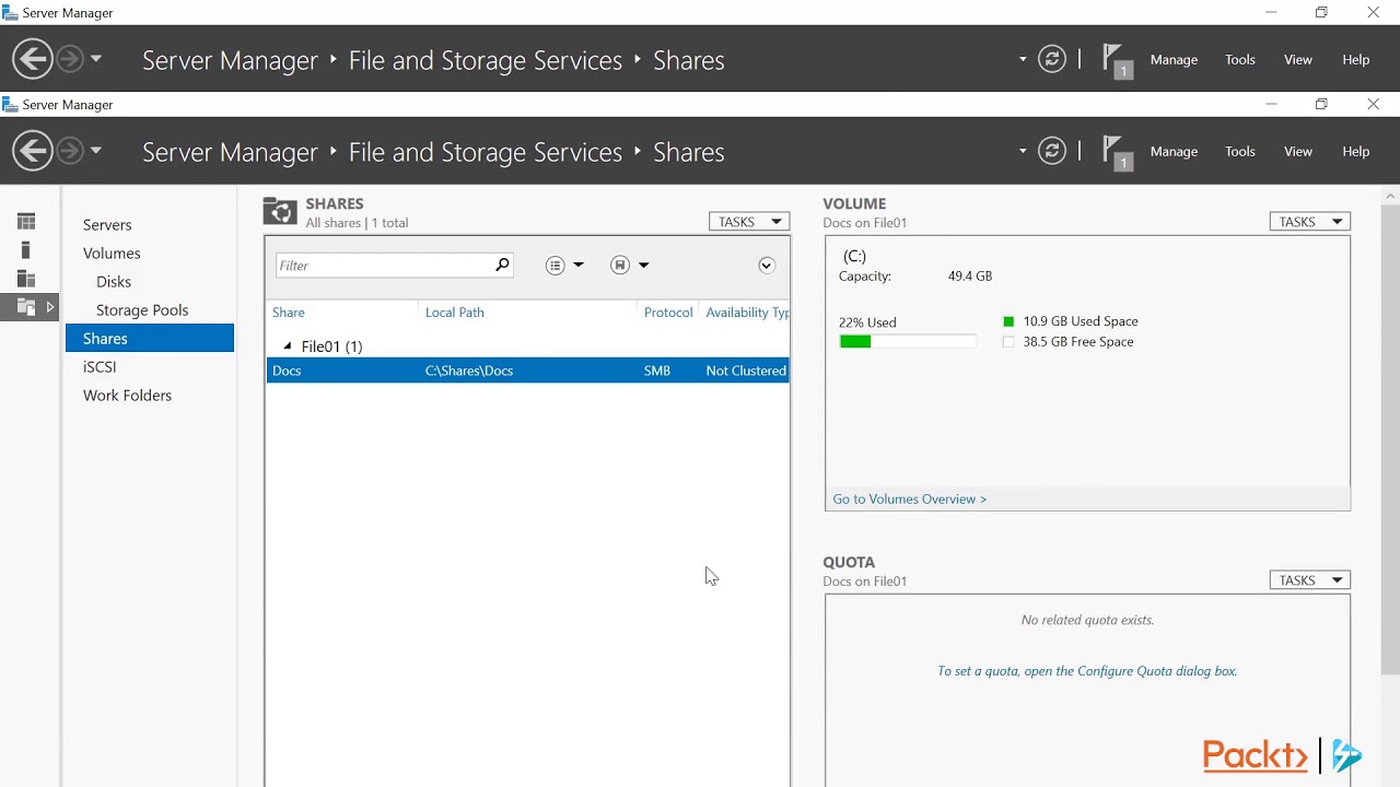 Learning Windows Server 2019:  Install and Explore File and Print Services | packtpub.com