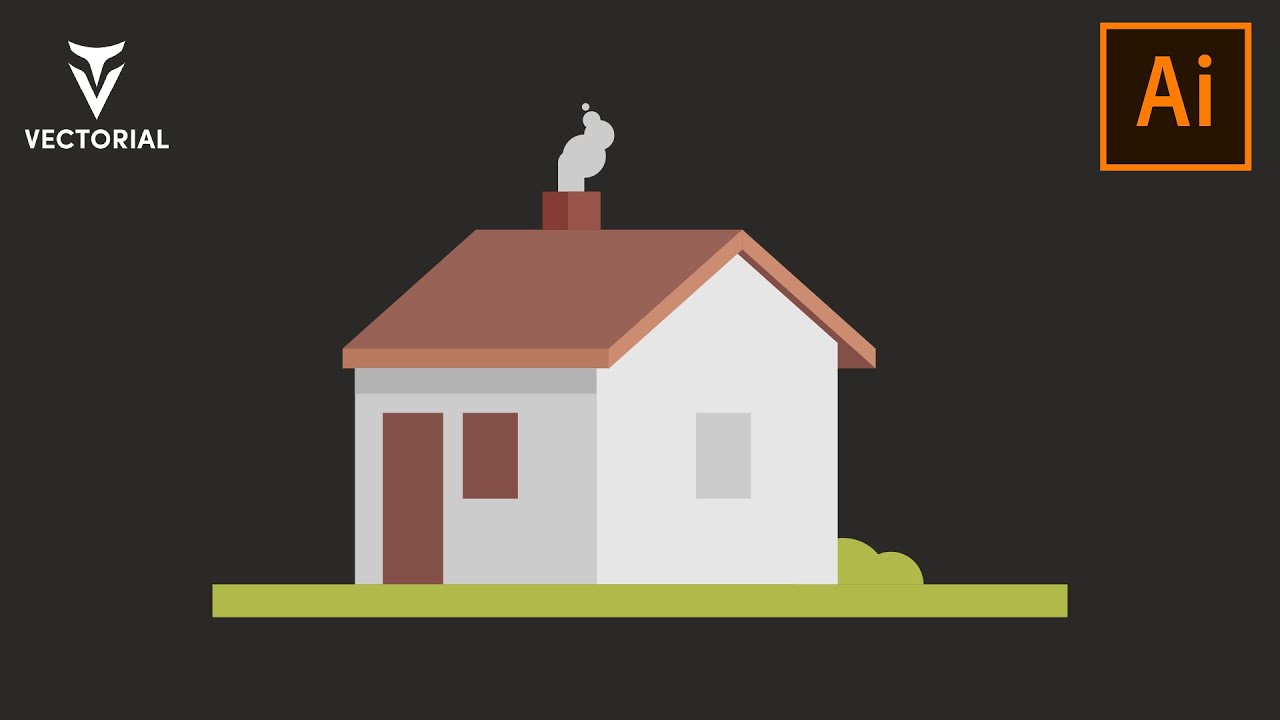 House tutorial in Adobe Illustrator 2020