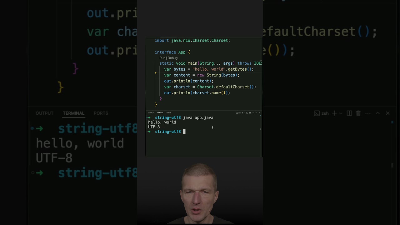 Strings, Default Charsets and UTF-8 #java #shorts #coding #airhacks