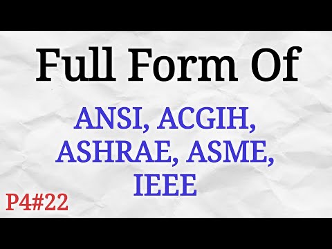 Full Form ANSI, ACGIH, ASHRAE, ASME, IEEE | Full Form Gk in Hindi | Mahipal Rajput