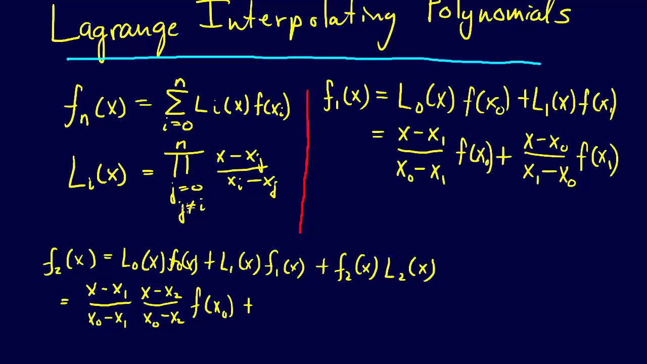 5.2.5-Curve Fitting: Lagrange Interpolating Polynomials--Quadratic Interpolation