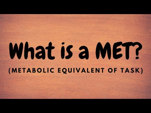 What is a MET? (Metabolic Equivalent of Task)