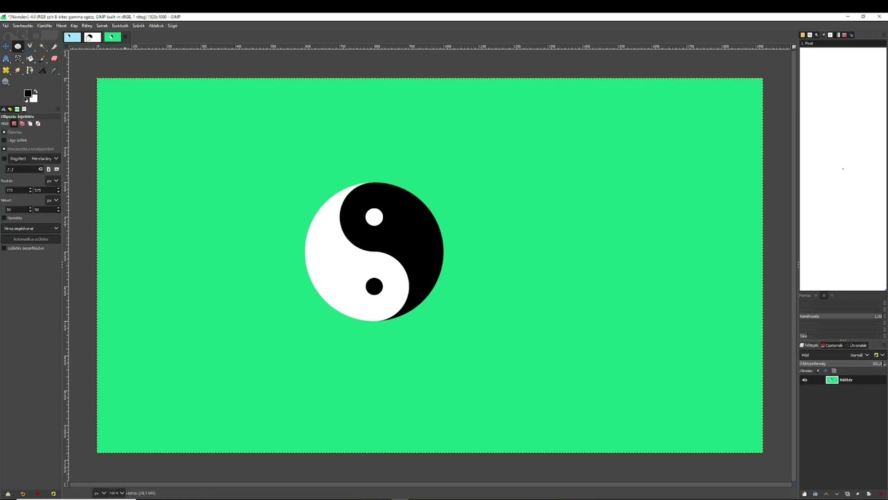 Rajzolás Gimp : Yin-Yang 2X:
