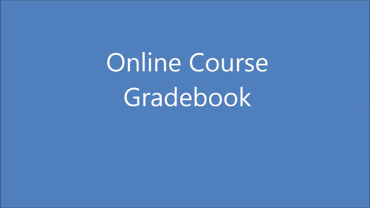Online Course Gradebook