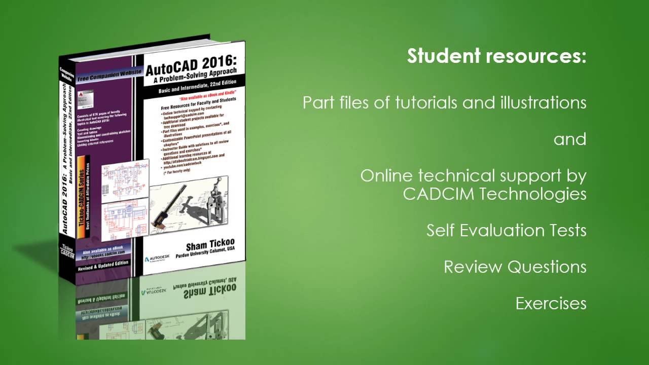 AutoCAD 2016: A Problem-Solving Approach, Basic and Intermediate book by CADCIM Technologies
