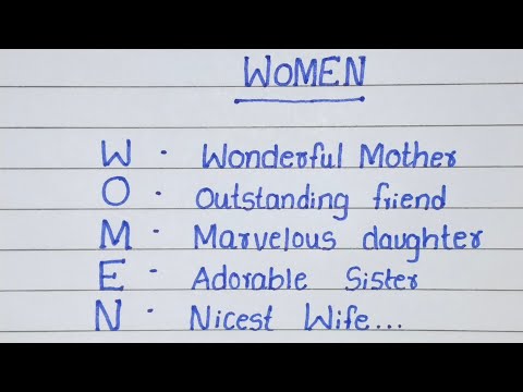 Meaning of Women|Full form of Women|Handwriting |Women|Handwriting