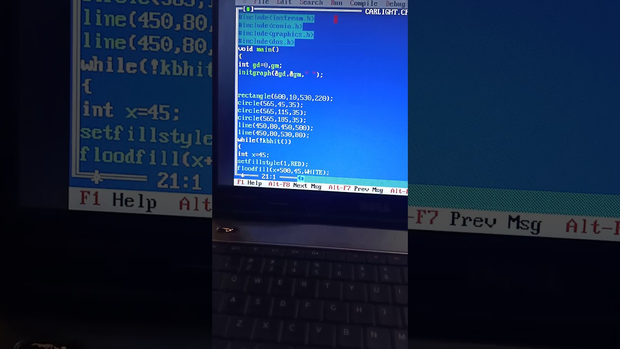 graphics C++ program-6, traffic light