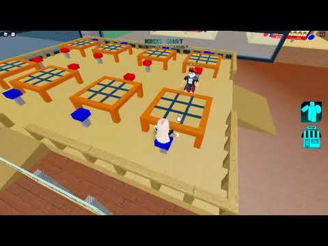 Playing roblox board games with my classmate!