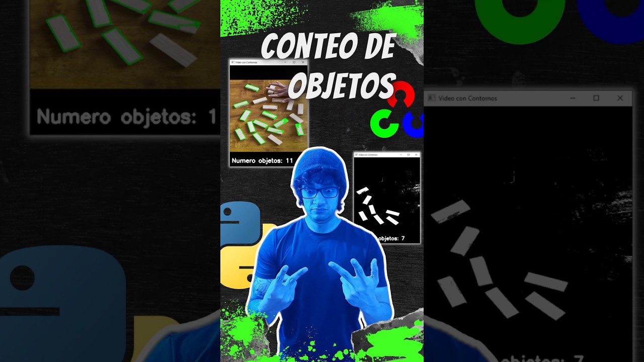 Conteo de objetos con Python y opencv parte II. #programacion #javascript #python #opencv
