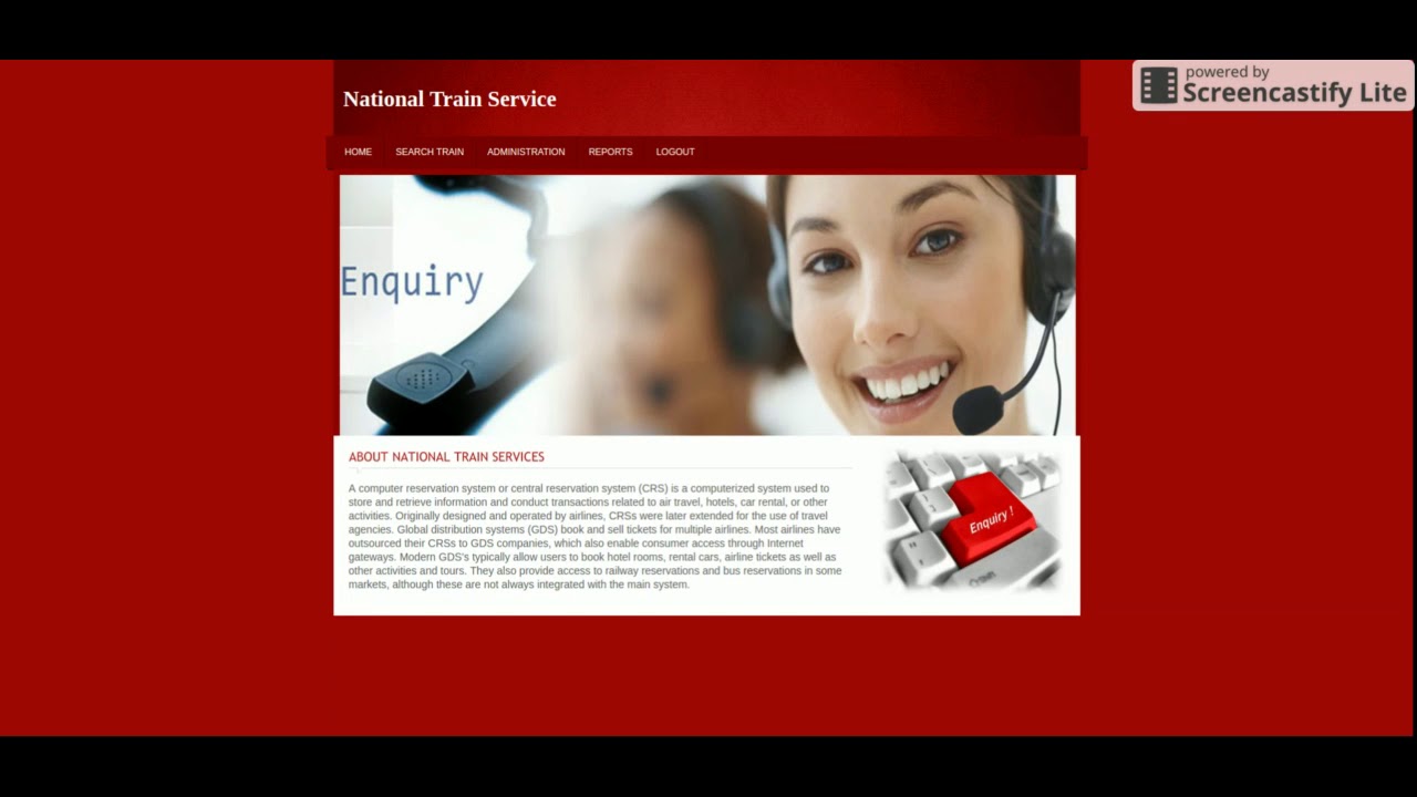 Train Enquiry System | PHP and MySQL Project Source Code | PHP MySQL CRUD Project
