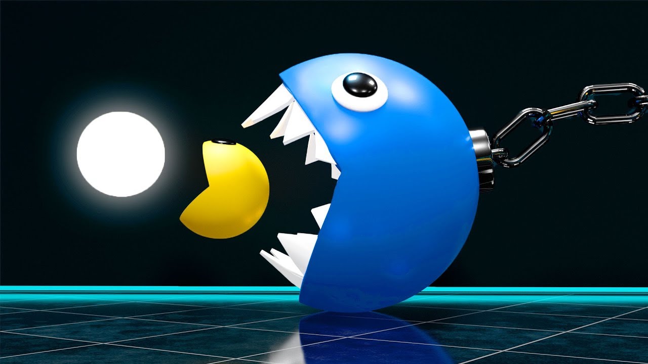 Pacman vs Chain Chomp Monster - LokmanVideo
