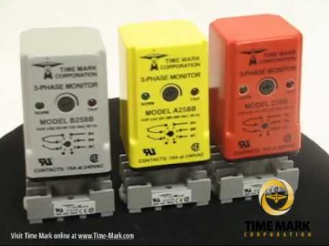 Time Mark Corporation - A258B - Phase Monitoring Relay, 480 VAC, SPDT, 10A, 240 VAC, 8-Pin Octal ...