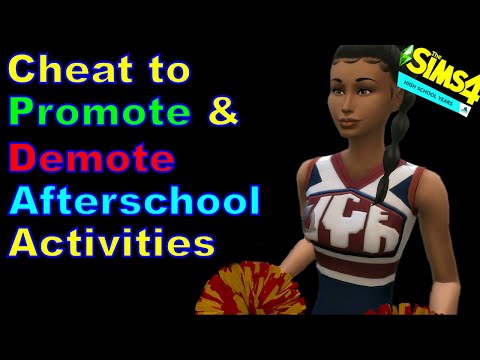 How to Cheat to Promote and Demote a Sim in an After School Activity in High School Years