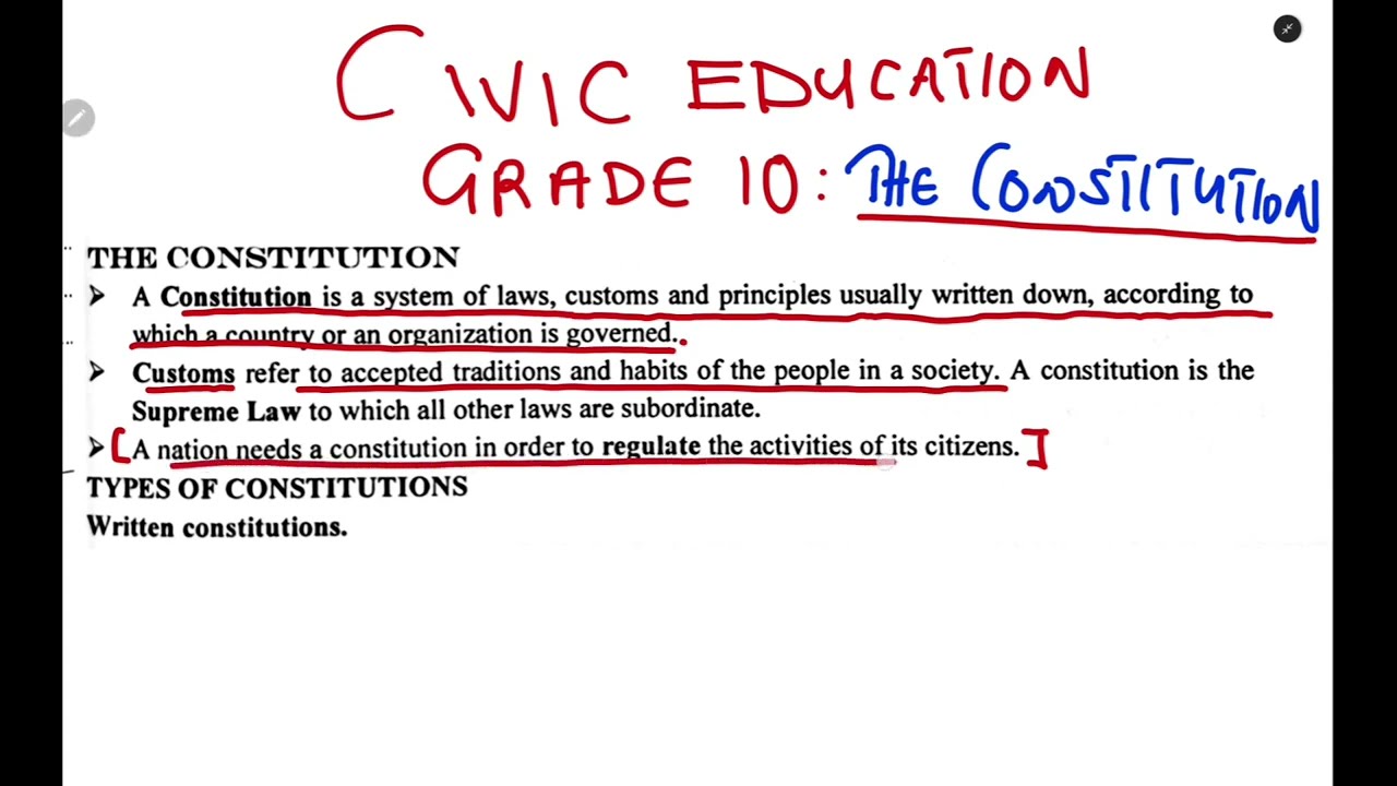 Civic education || The constitution 🇿🇲|| full topic