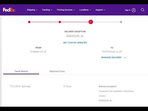 Delivery Exception