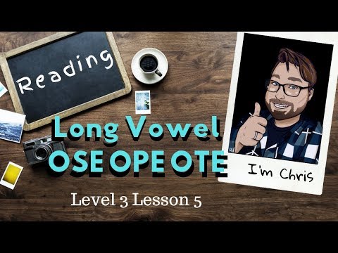 Adult Phonics Level 3 lesson 5 Long Vowel O: OSE OPE OTE Sounds and Words | Reading Lesson
