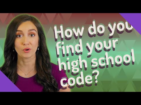 How do you find your high school code?
