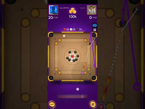 Power of Aimcarrom || carrom board online game play || Make free coins & gems