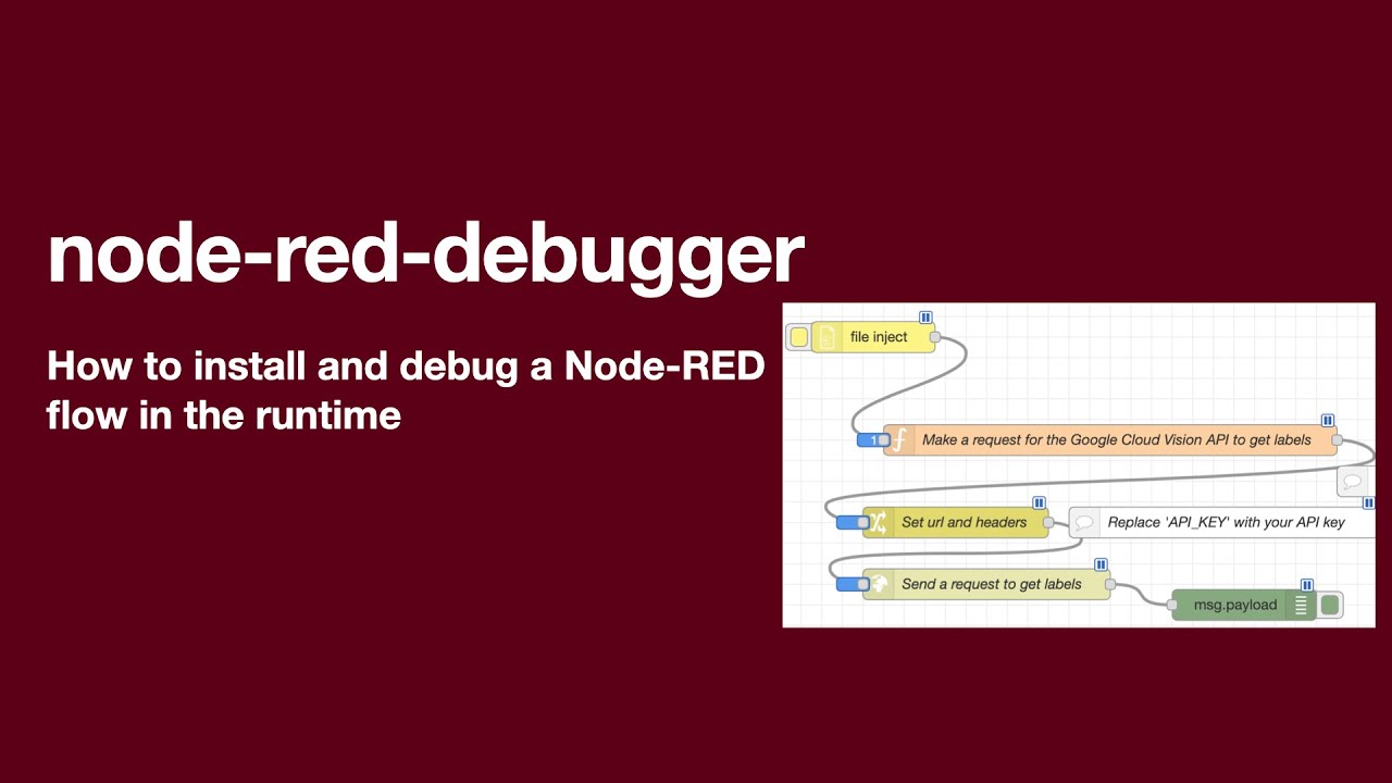 Understanding node-red-debugger | Install debugger and debug a Node-RED flow